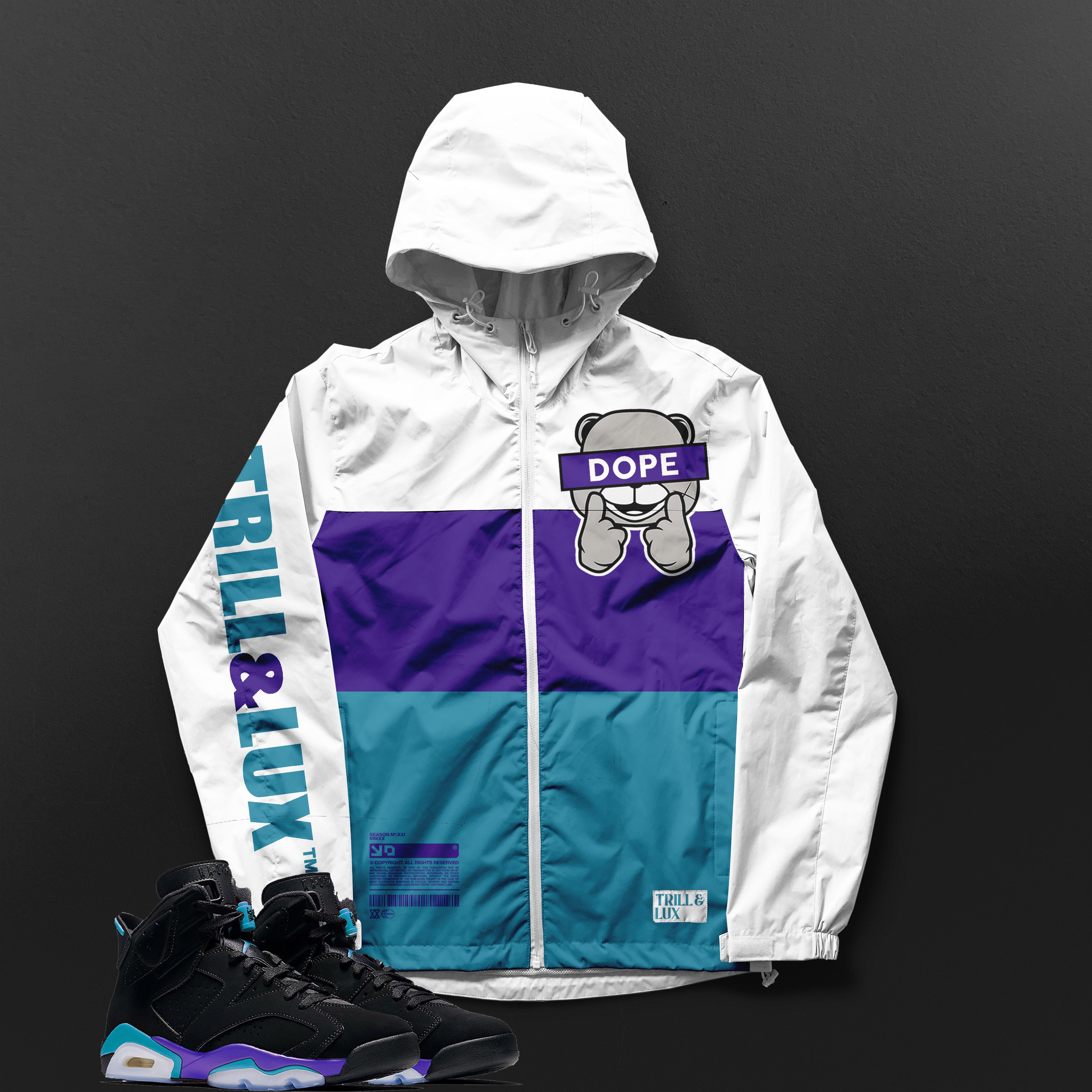 Dope Bear v2 | Air Jordan 6 Aqua Windbreaker – Trill & Lux