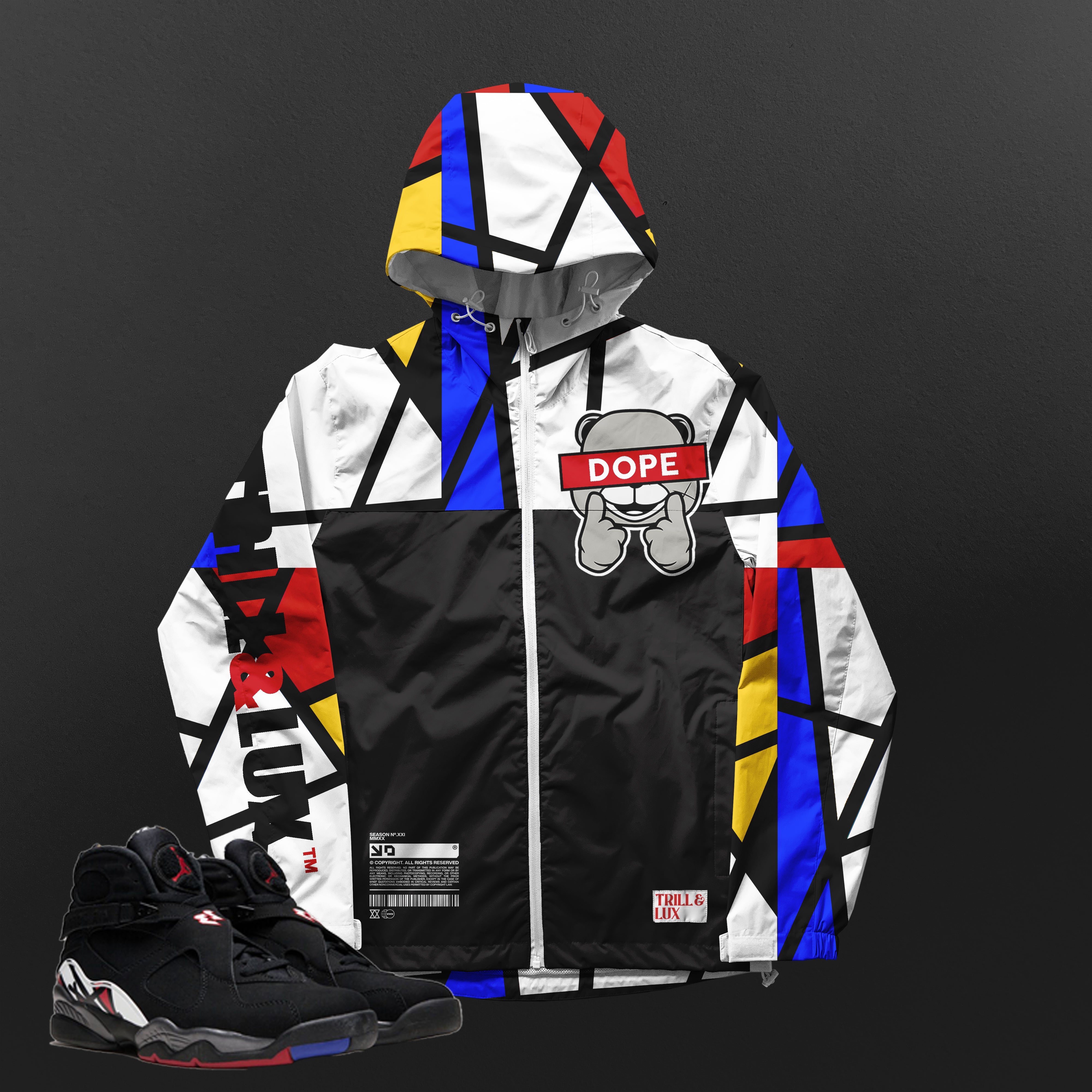 Dope Bear | Air Jordan 8 playoff Windbreaker – Trill & Lux