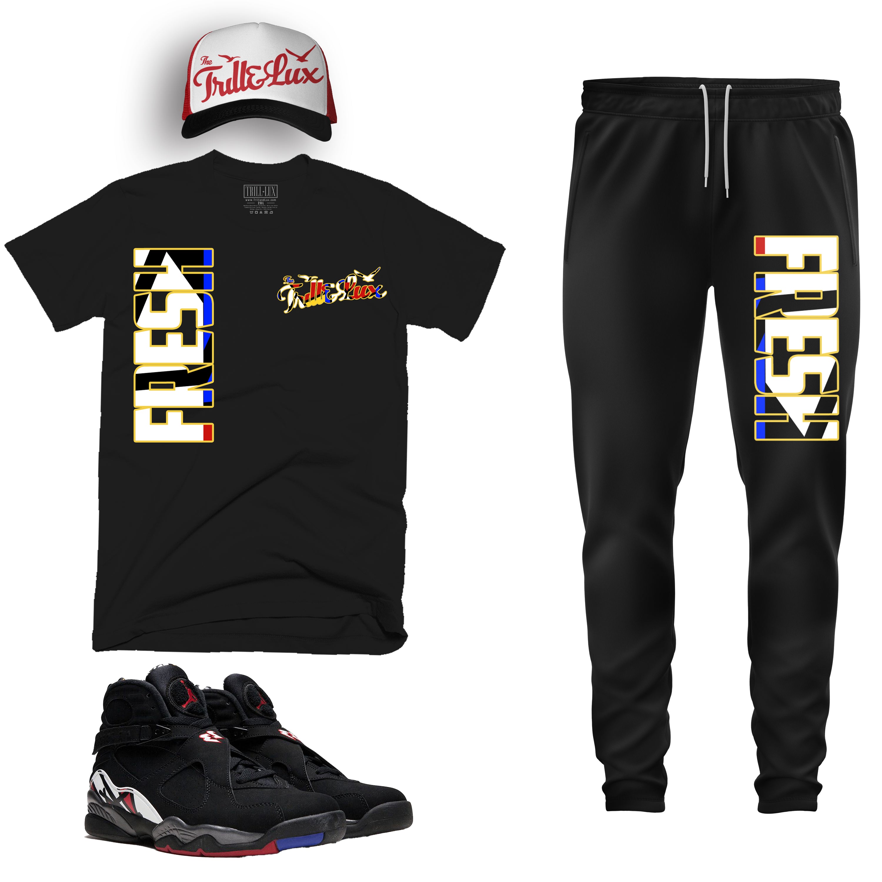 Fresh Outfit - Jordan 8 Playoff inspired – Trill & Lux