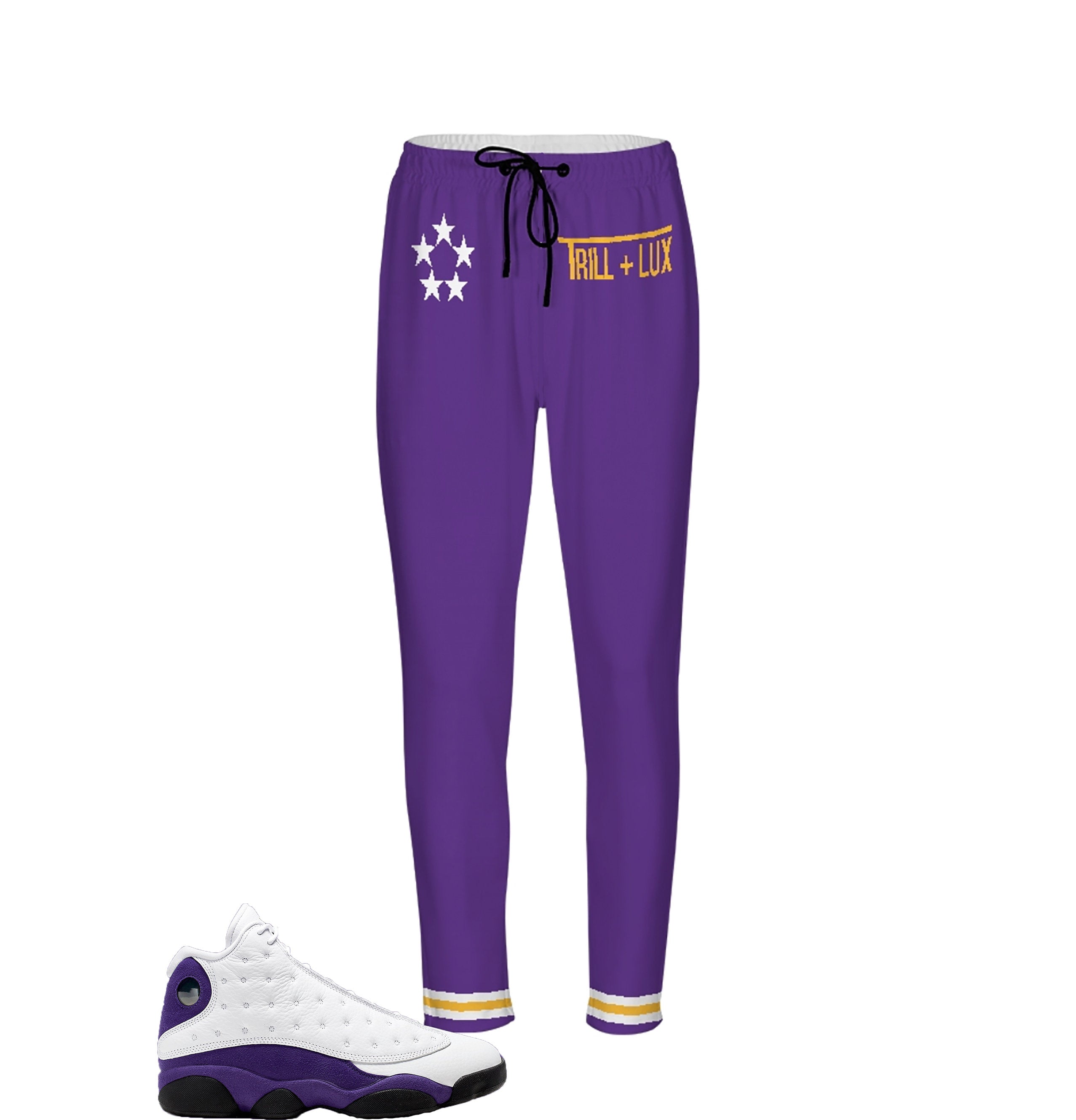 Trill Court Purple Joggers | Jordan 13 Colorblock | jogging pants | De ...
